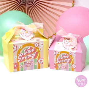 TWO GROOVY Personalised Party Box Bottle Wrappers - Etsy