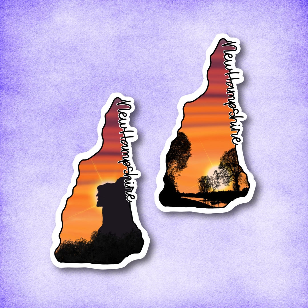 New Hampshire Sticker Pack Custom State Sticker Stickers for - Etsy