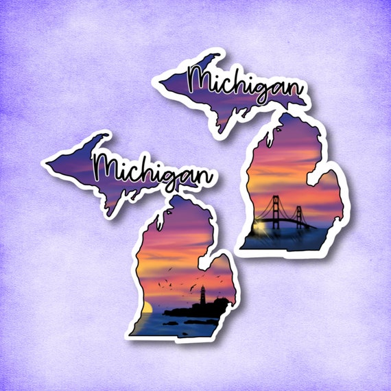 Michigan Sticker Pack Custom State Sticker Stickers for | Etsy