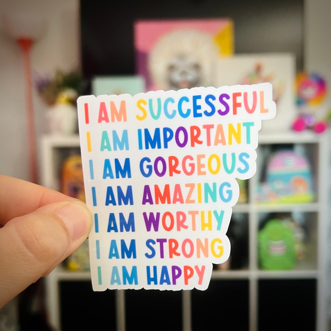 Successful Important Gorgeous Sticker | Affirmations Vinyl Die Cut ...