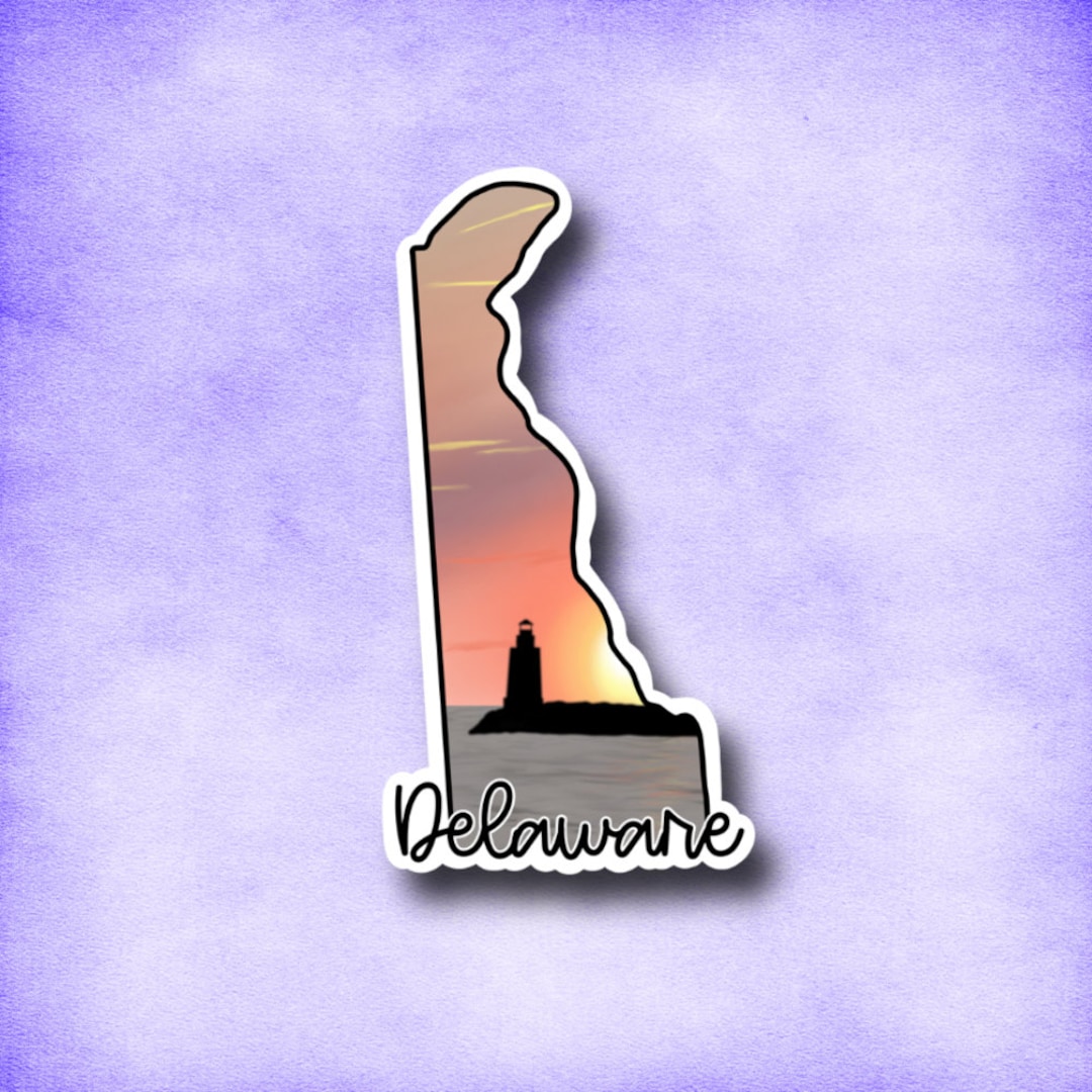 Delaware Sticker Pack, Custom State Sticker, Stickers for Laptop ...