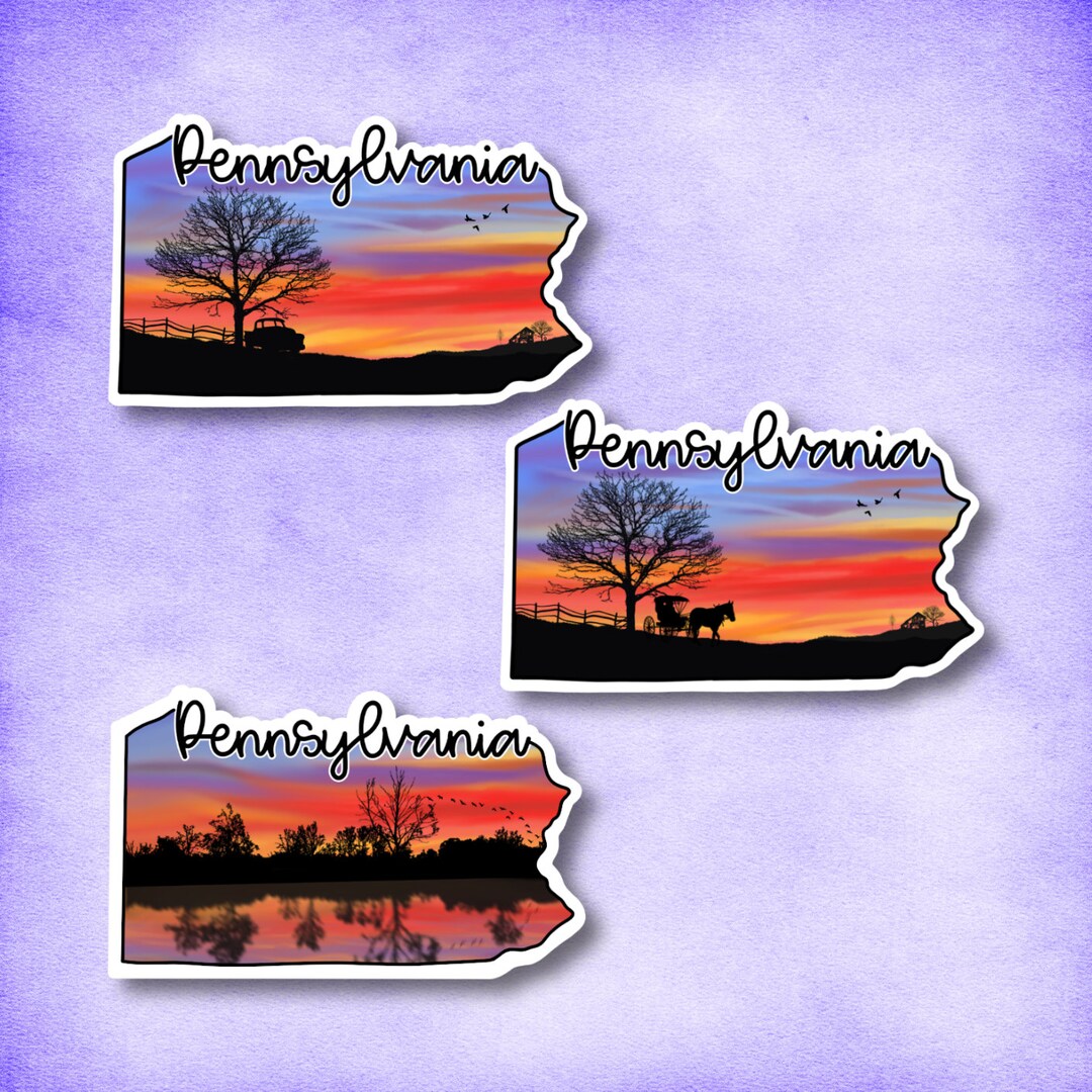 Pennsylvania Sticker Pack Custom State Sticker Stickers for - Etsy