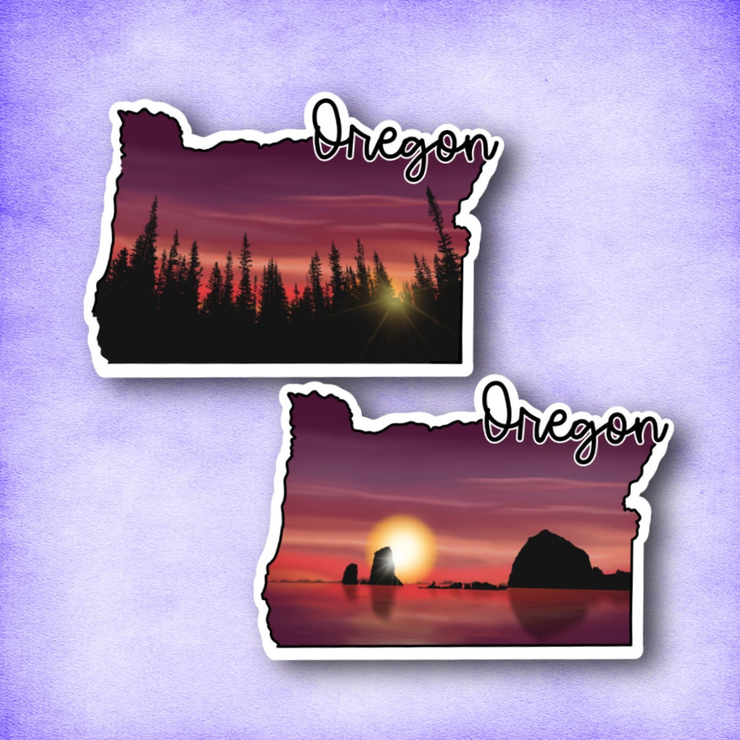 Oregon Sticker Pack Custom State Sticker Stickers for - Etsy