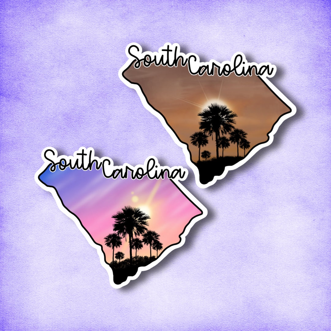 South Carolina Sticker Pack, Custom State Sticker, Stickers for Laptop ...