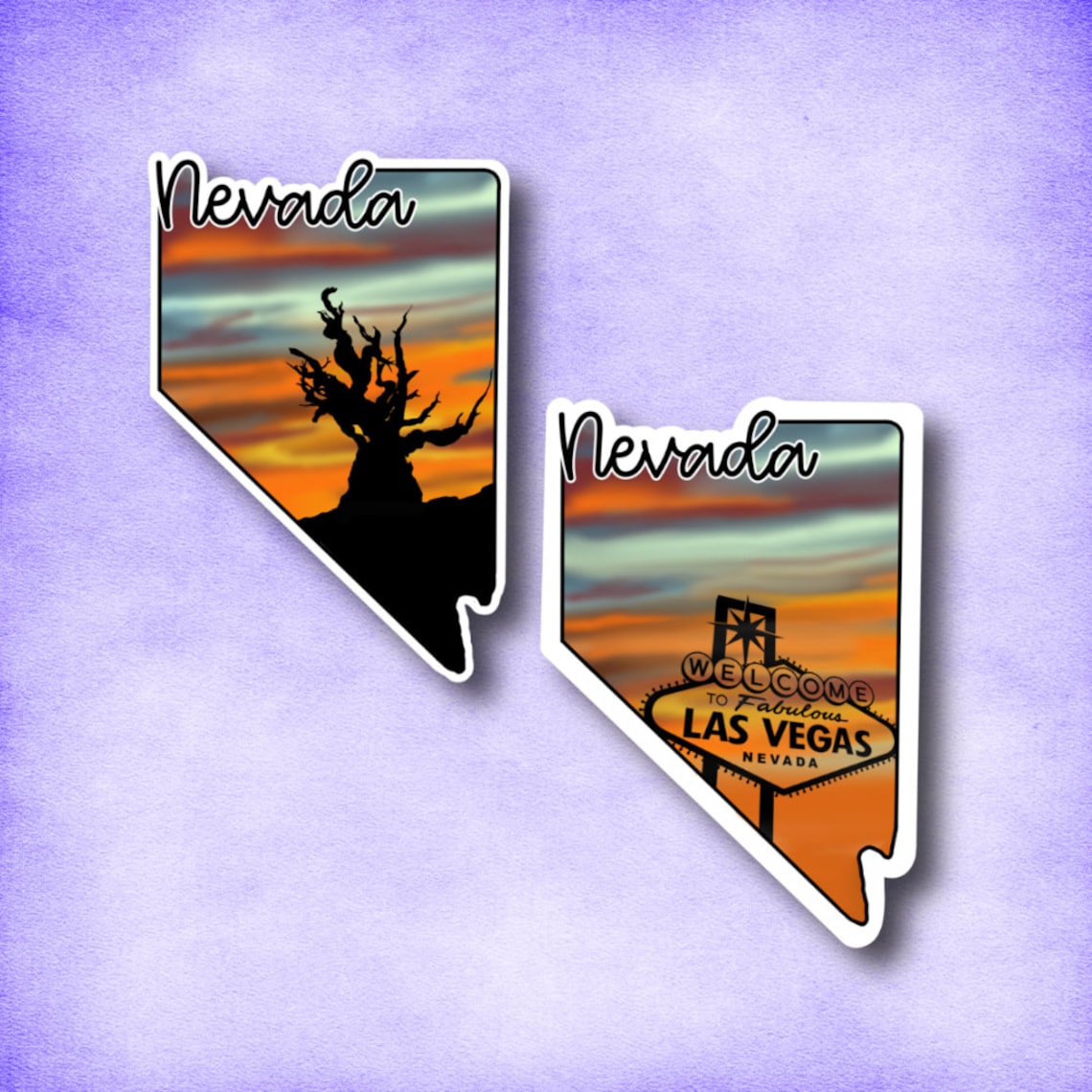 Nevada sticker pack Custom state sticker stickers for | Etsy