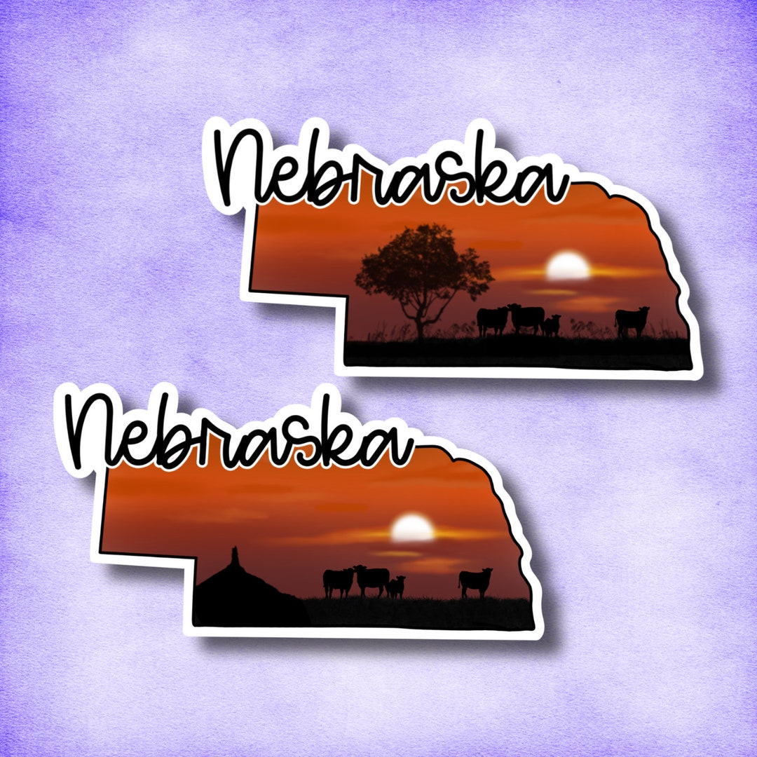 Nebraska Sticker Pack Custom State Sticker Stickers for - Etsy