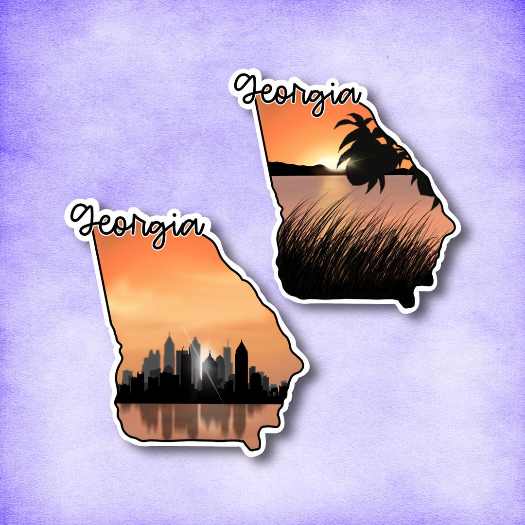 Georgia Sticker Pack Custom State Sticker Stickers for - Etsy