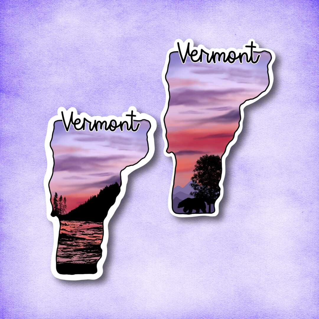 Vermont Sticker Pack Custom State Sticker Stickers for - Etsy