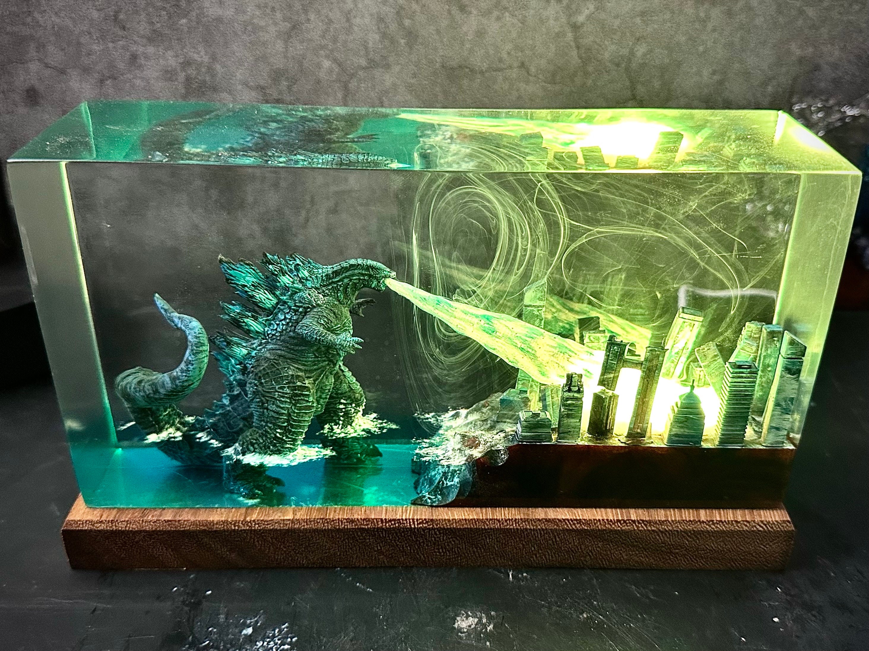 Godzilla Monster Resin Lamp,diorama Resin Epoxy,custom Night Light ...