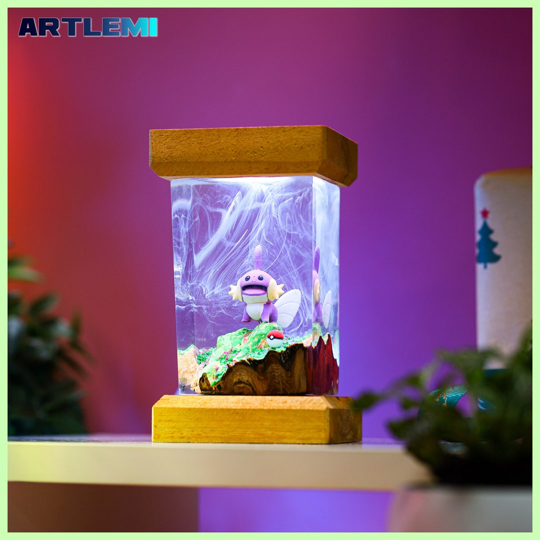 MUDKIP P.OKE.M.ON Night Lamp, Custom Pokemon Epoxy Lamp Anime Night ...
