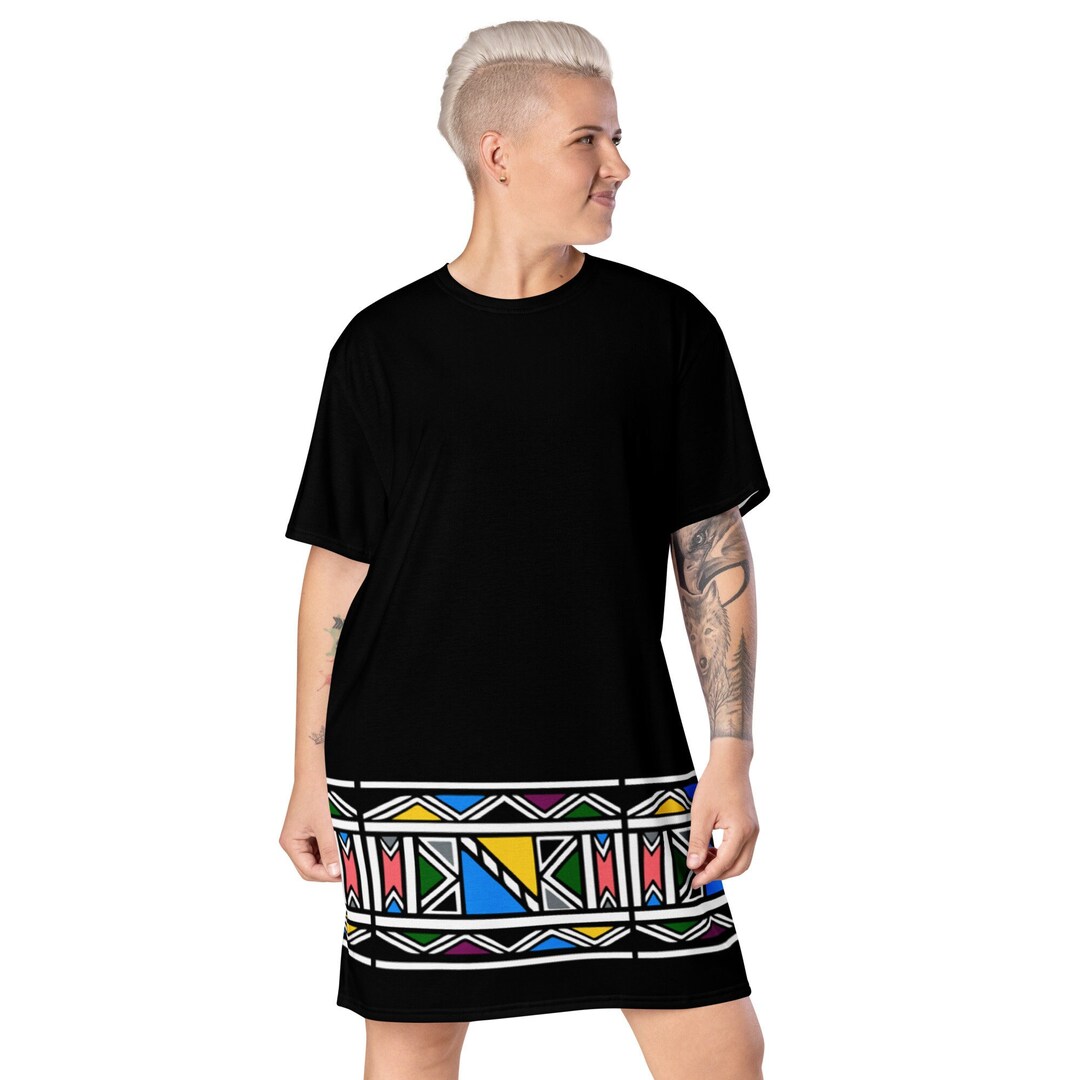 Ndebele Print African Print T-shirt Dress - Etsy