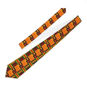 African Print Kente Necktie - Ankara Neck Tie for Stylish African Fashion, Weddings, and Special ...