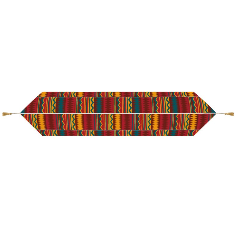 Red Kente African Print Home Decor Table Runner With Tassel - Etsy
