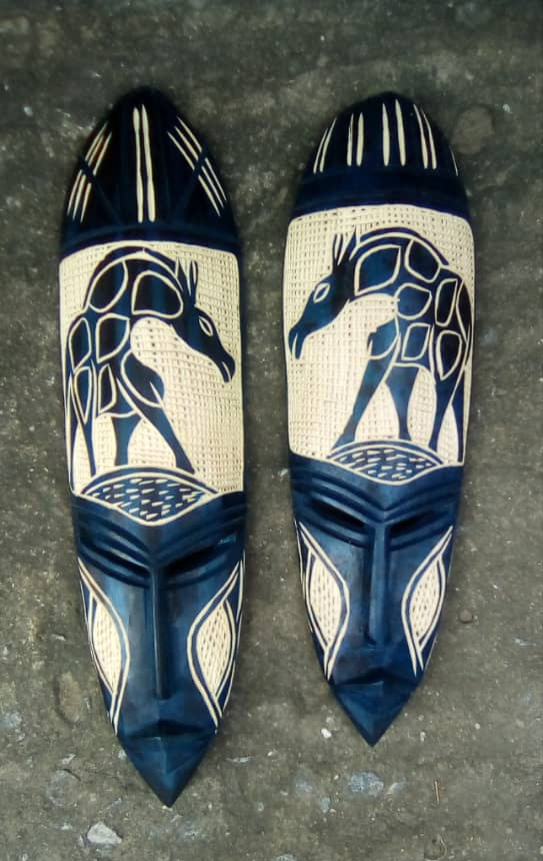 Authentic African Mask Sculpture, Handmade Wood Wall Decor, African Art ...