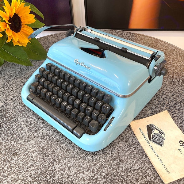 Blue Typewriter - Etsy
