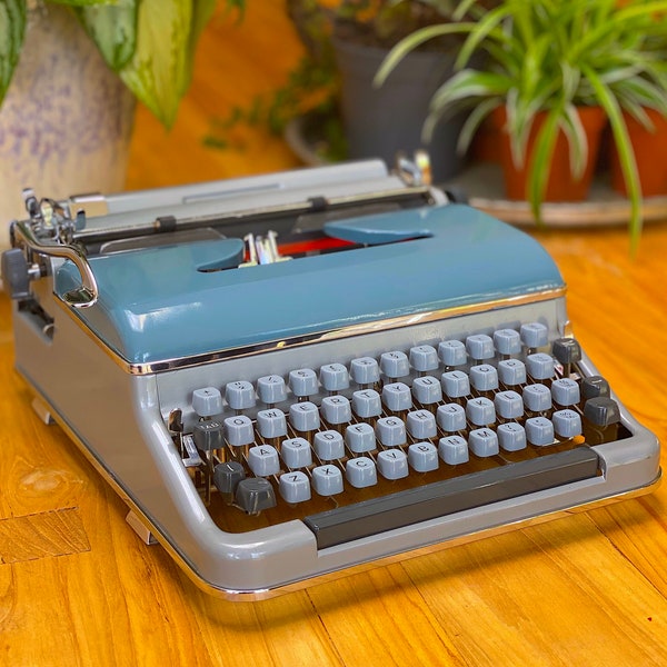 Blue Typewriter - Etsy