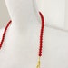Red Beaded Skinny Face Mask Holder Lanyard Necklace Croakies Neck Strap ...