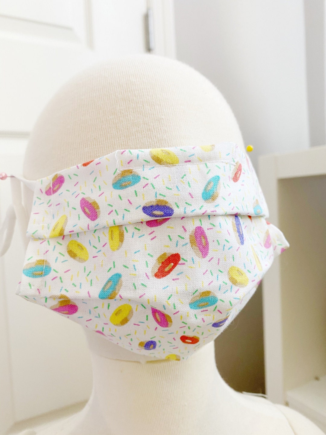 Junk Food Donut Sprinkle Girls Kids Youth Face Mask Nose Wire Filter ...