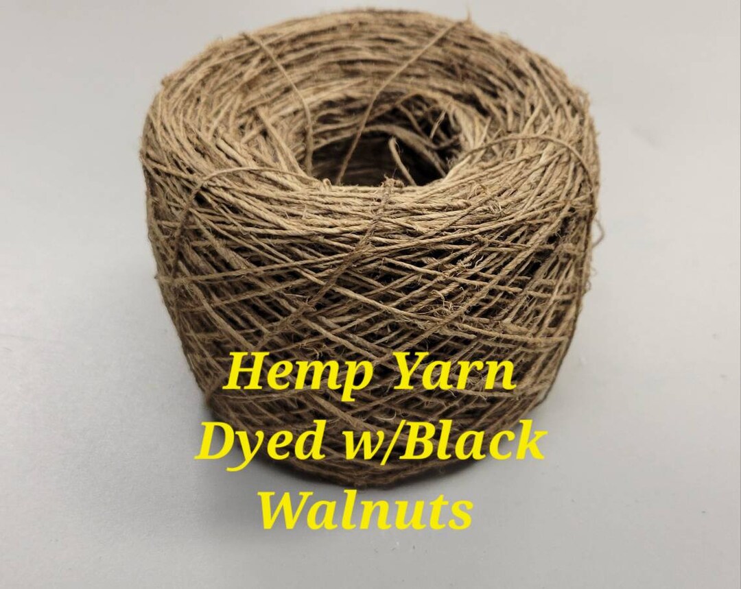 100% Hemp Yarn Dyed With Black Walnuts. Hand Spun Skein. Natural. Great ...