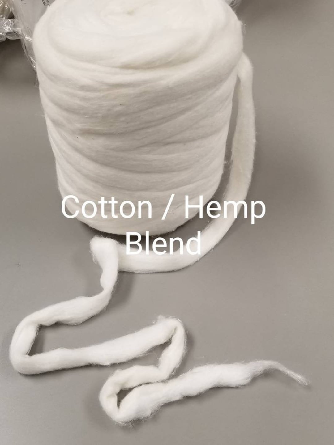 Cotton / Hemp Blend Fiber Sliver. 2 Oz. Great for Knitting, Spinning ...