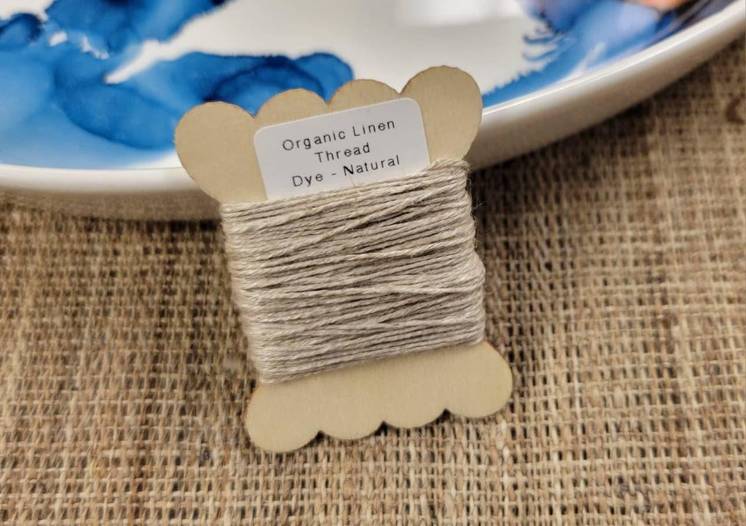 Natural Color Thread - 10 Yards Linen Yarn Nature Grown, Un Dyed. Slow ...