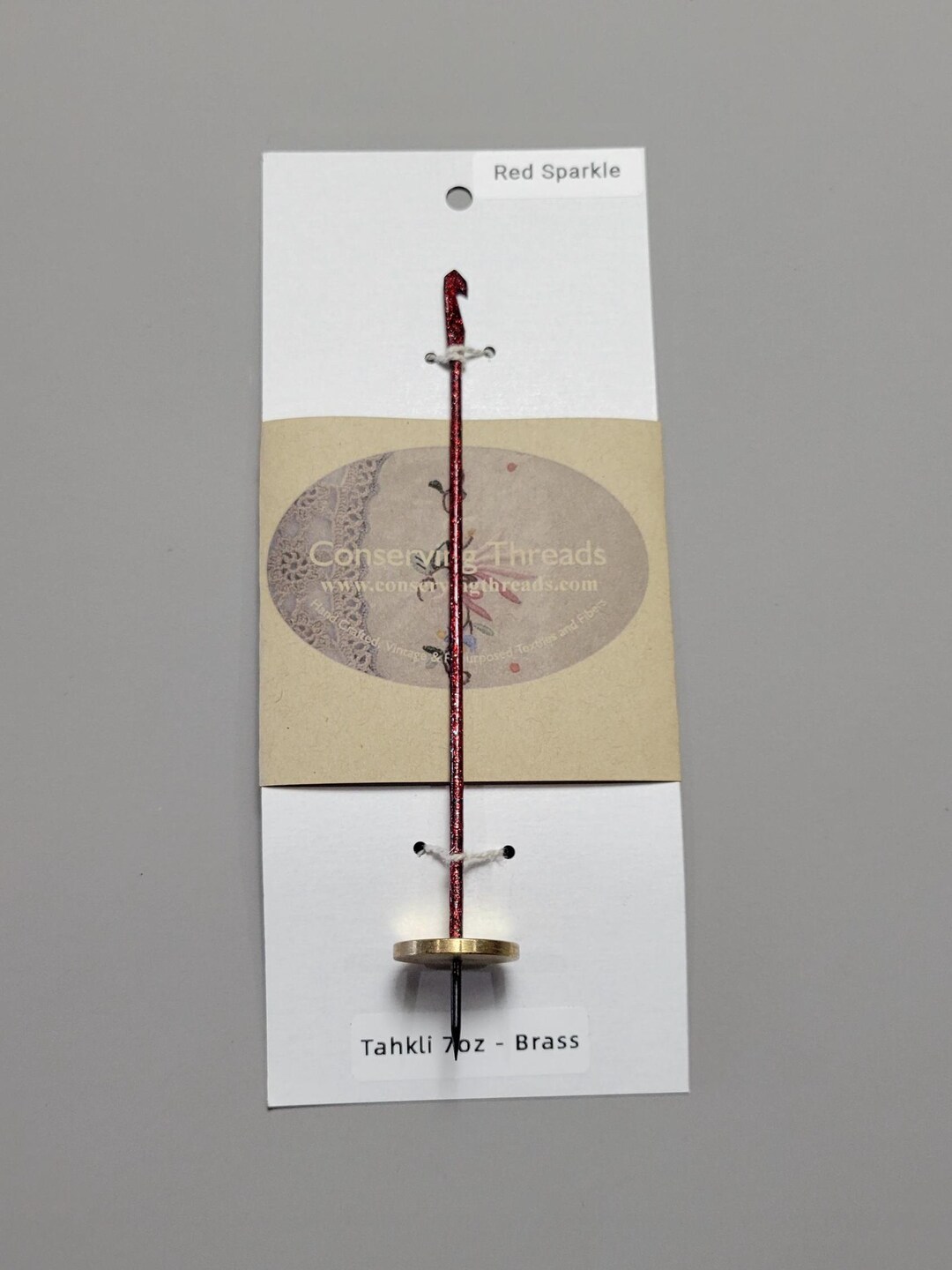 Tahkli Spindle 7 Oz. Red Sparkle. Great for Spinning Cotton, Hemp, Flax ...