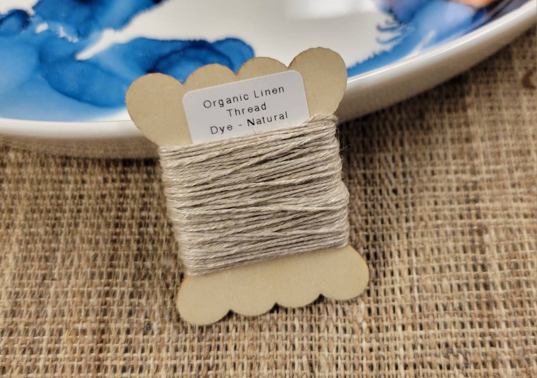 Natural Color Thread 10 Yards Linen Yarn Nature Grown, Un Dyed. Slow ...