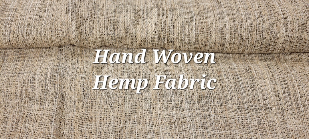 Hemp Hand-woven Fabric. by the 1/2 Yard. 100% Plant Fiber. 44" Wide - Etsy