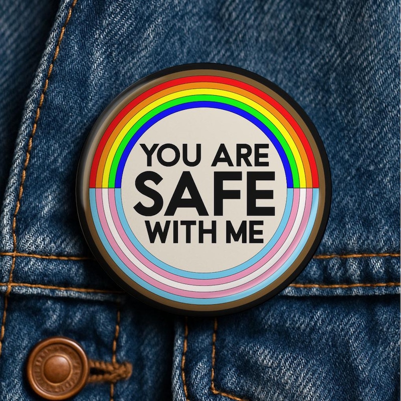 You Are Safe With Me Pin - Etsy