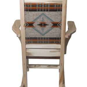 Modern Rustic Wormy Maple Rocking Chair With Upholstered Back ...