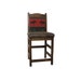 24 Rustic Barn Wood Upholstered Bar Stool With Red Moose Upholstered ...