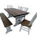 Rustic Barn Wood Farmhouse Dining Table 7 Piece Set Including - Etsy