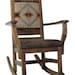 Barnwood Amish Rocking Chair With Arizona Fabrics Upholstered Back ...