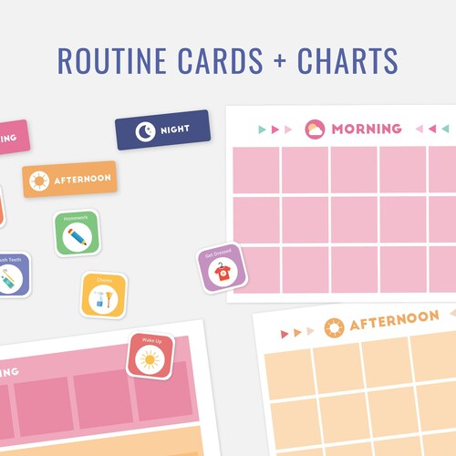 Editable Daily Kids Routine Cards I Toddler Visual Routine I - Etsy