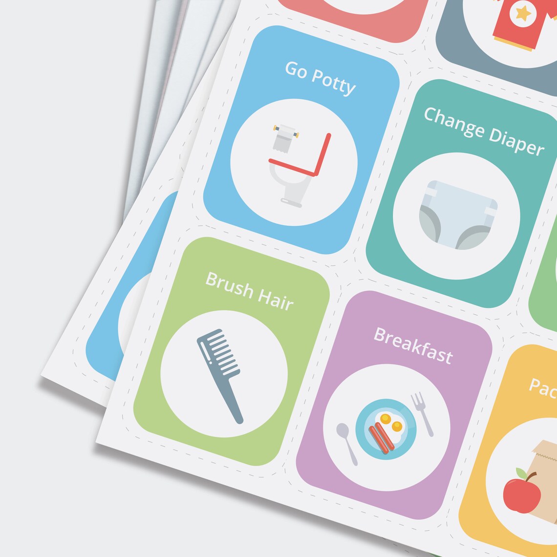 Editable Daily Kids Routine Cards I Toddler Visual Routine I - Etsy