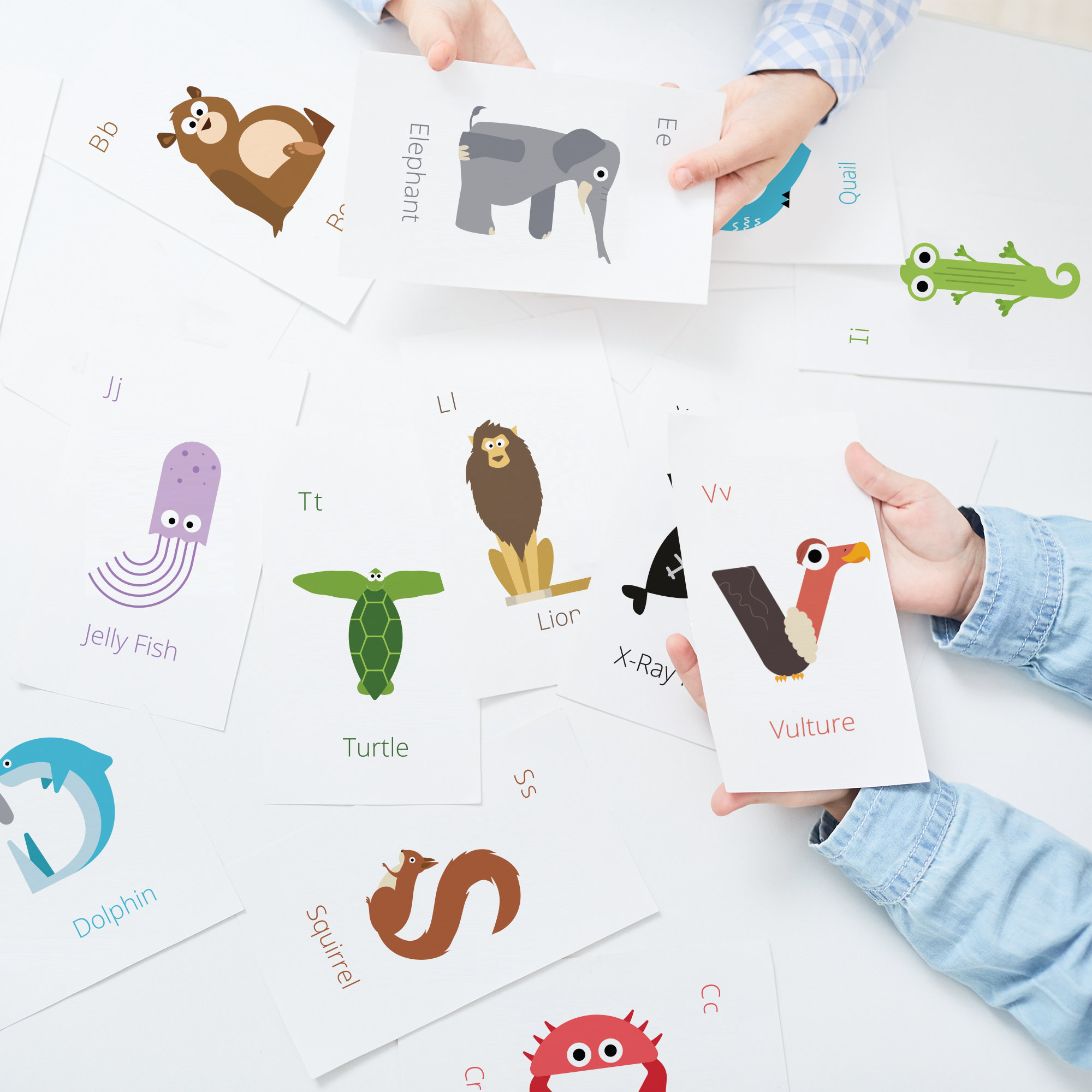 Alphabet Animals Cards - Etsy