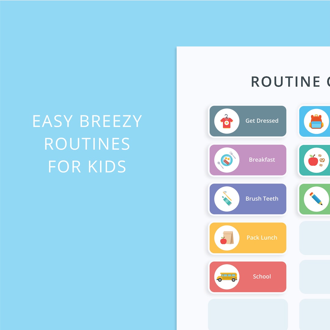 Editable Daily Routine Cards I Horizontal I Toddler Routine Chart I ...