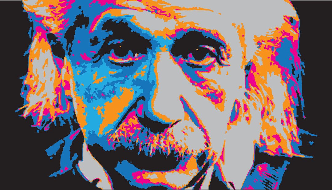 Albert Einstein | Handmade | Indoor Outdoor | Vinyl on Sheet Metal - Etsy