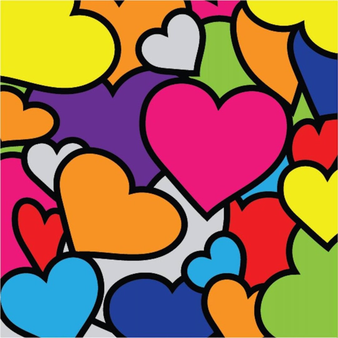 Vibrants Heart | Handmade | Vinyl on Sheet Metal "this is One of a Kind ...