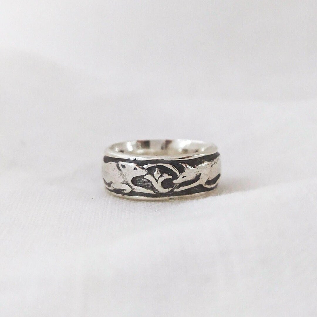 Handmade Jackal and Wolf Ring - Folklore Inspired Jewelry" - Etsy