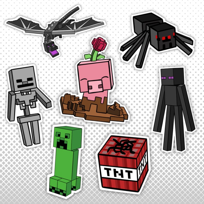 Minecraft Vinilo calcomanías pegatinas | Etsy
