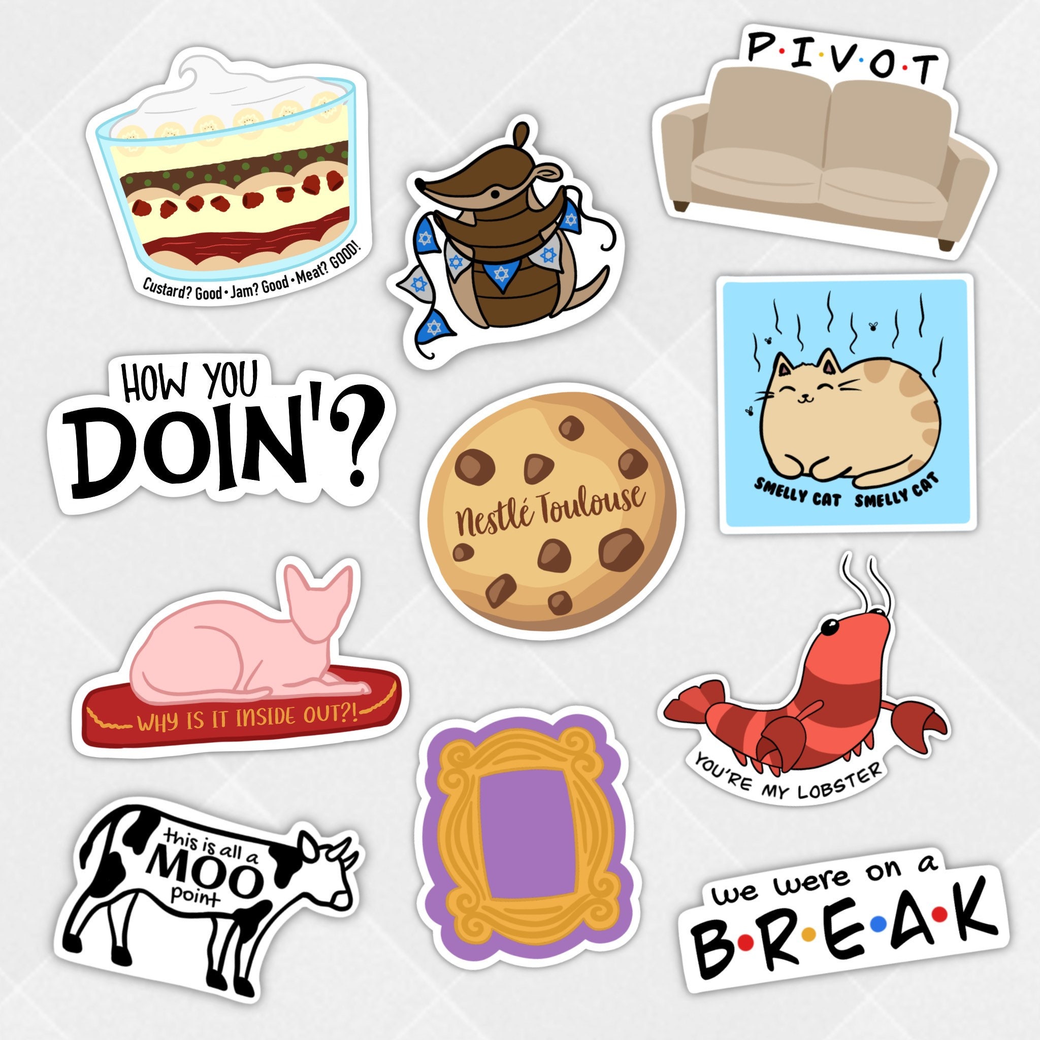 Friends Vinyl Decal Stickers - Etsy UK