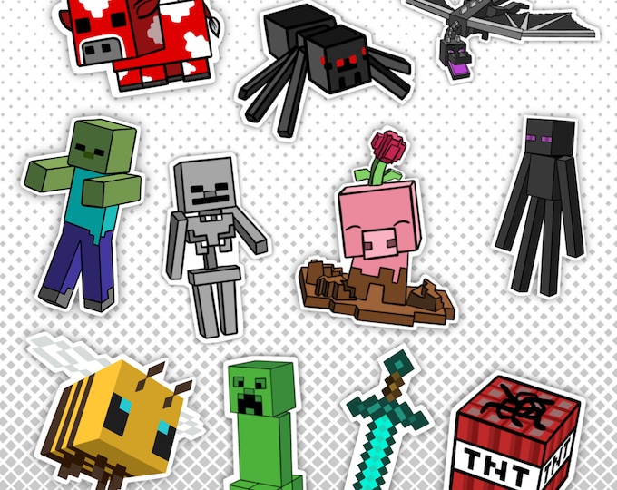 Minecraft Vinyl Decal Stickers - Etsy
