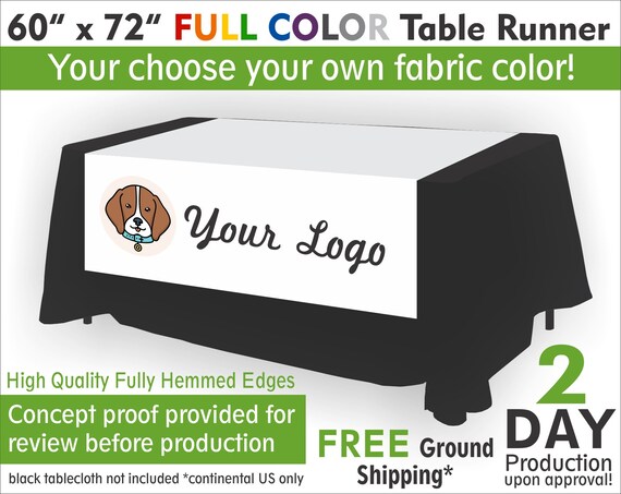 Custom Full Color Table Runner 60x72 FREE Ground - Etsy