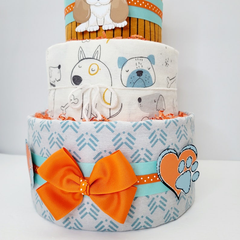 Little Puppy Love Baby Shower Diaper Cake, Puppy Lover, Dog Lover Gift ...