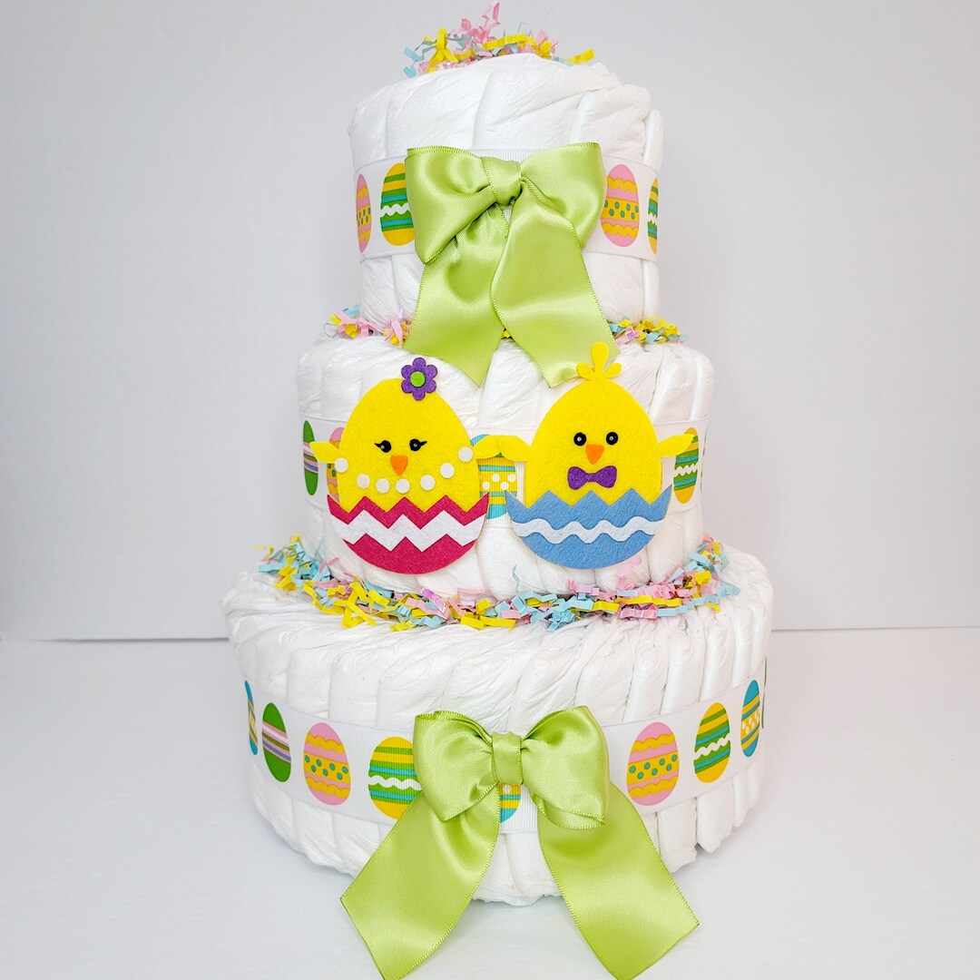 Easter Egg Diaper Cake - Baby Diaper Cake - Holiday - Pastels Diaper ...