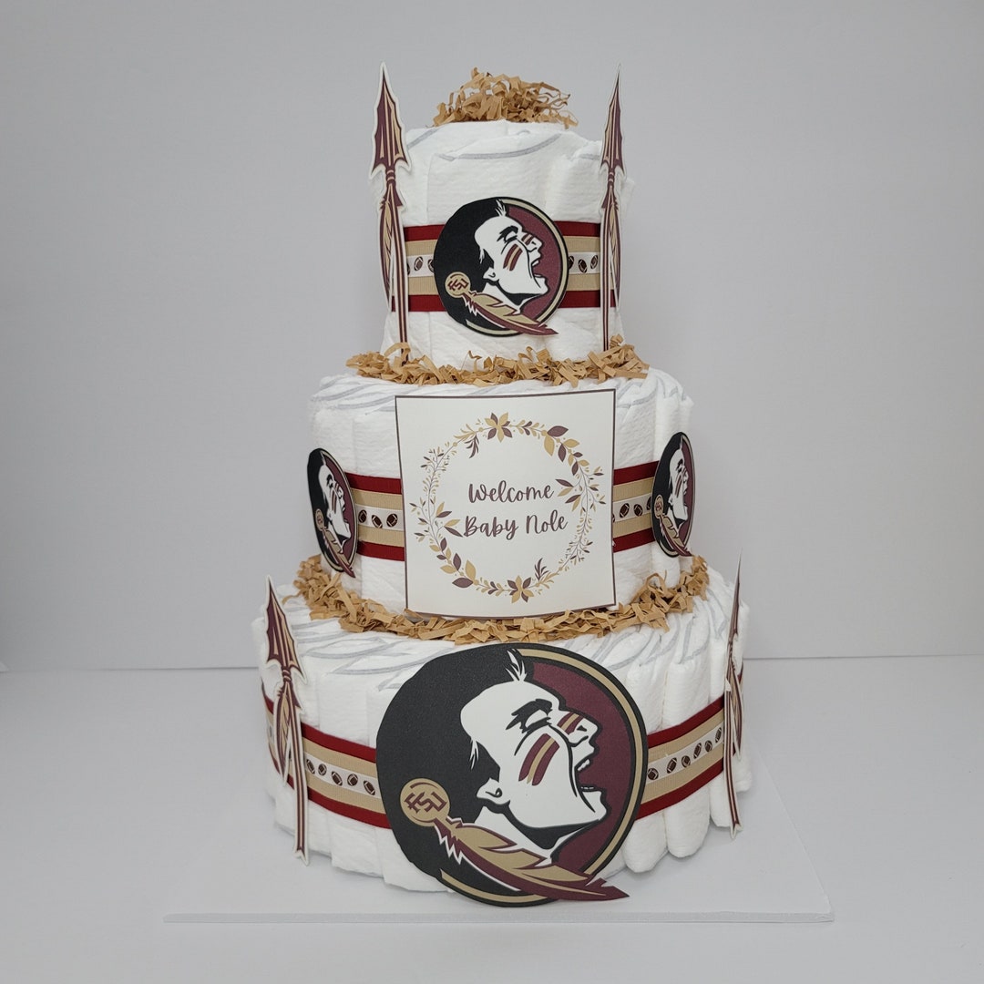 Florida State Seminoles Football Sports Diaper Cake, FSU Gift, Baby ...