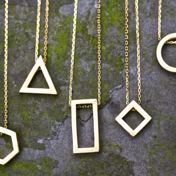 Geometric Necklace - Etsy