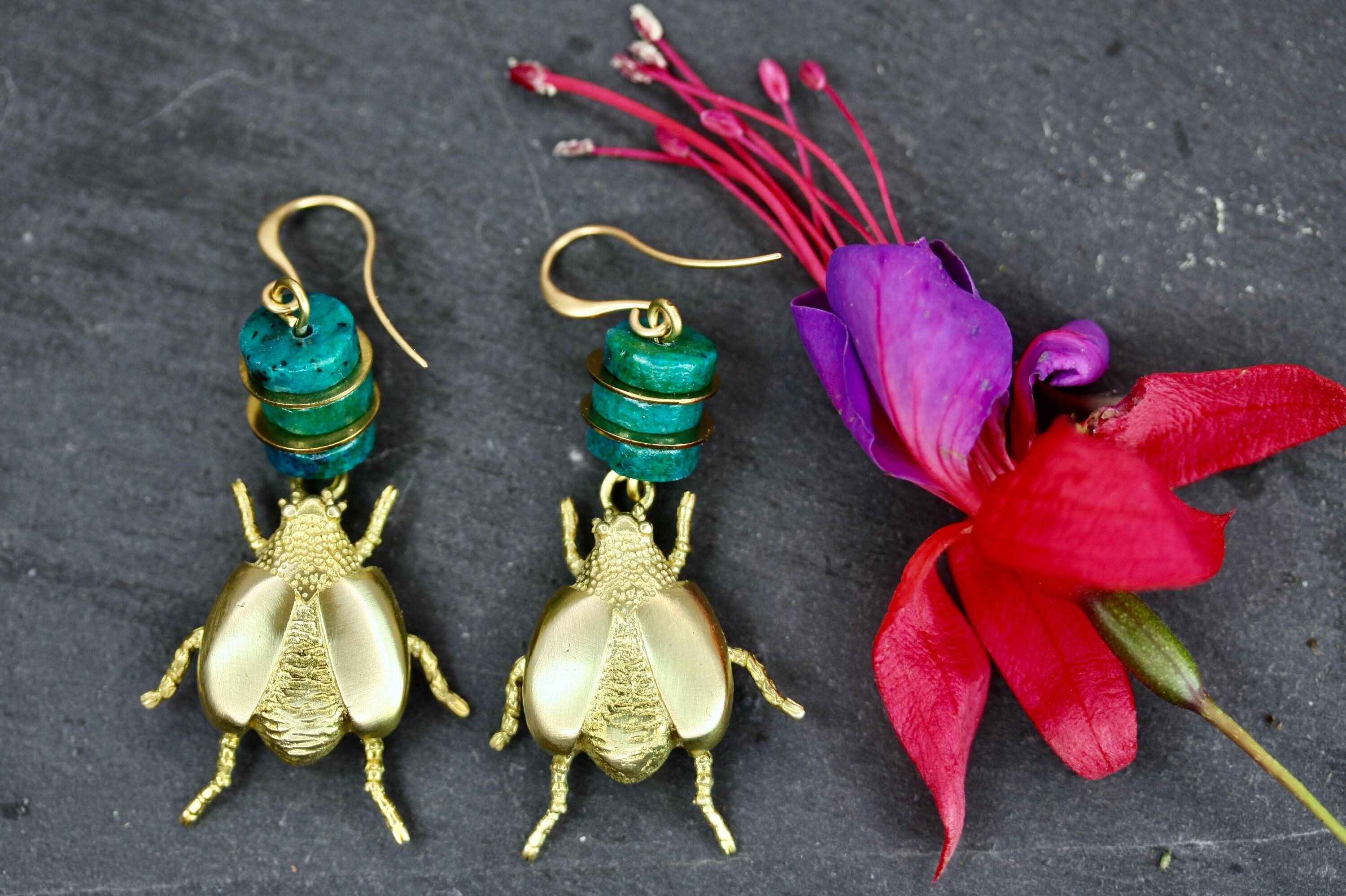 Beetle earrings insect earrings beetle jewelry insect jewelry | Etsy