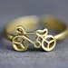 Bicycle Ring, Bike Ring, Boho Ring, Cute Ring, Gold Ring, Little Ring ...